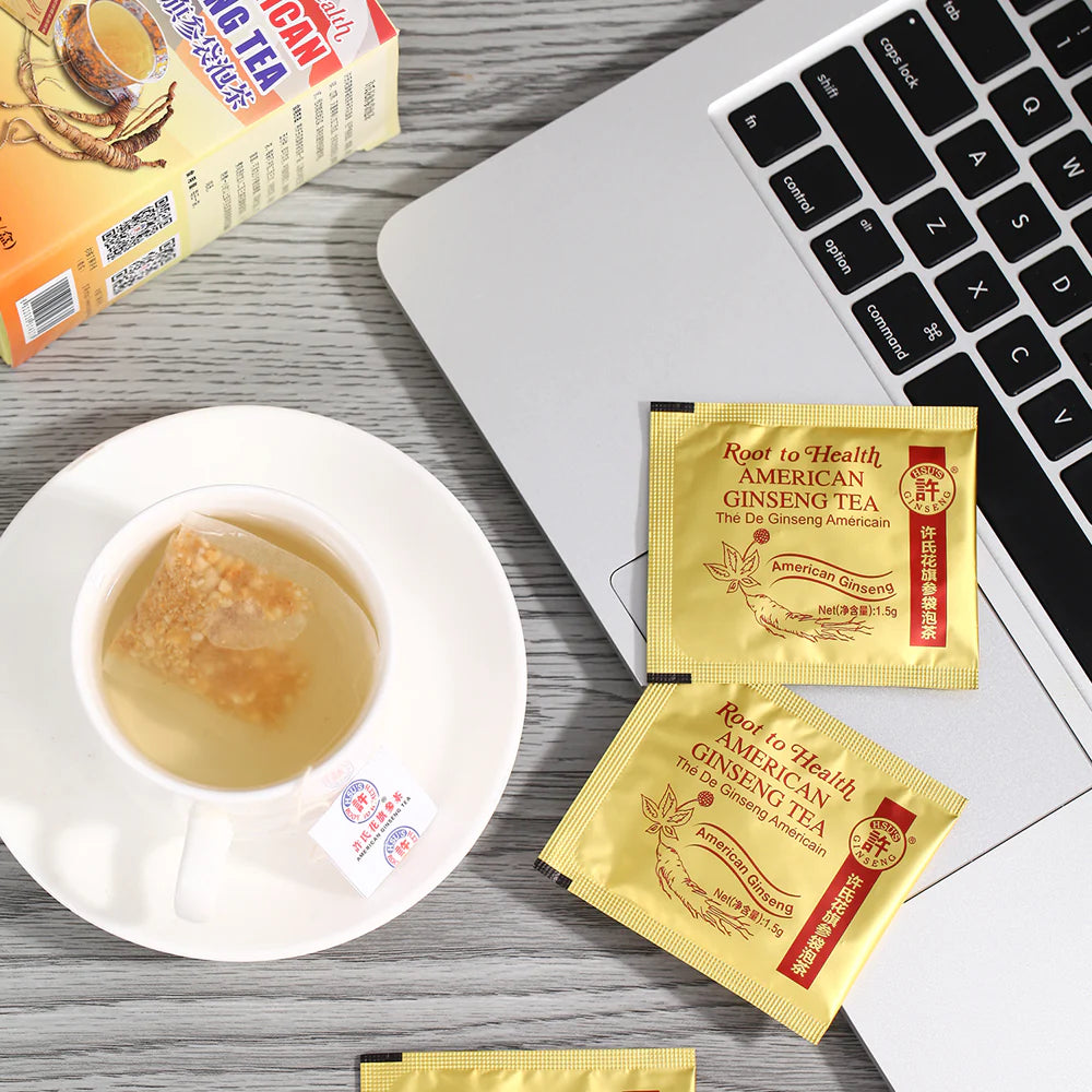 許氏花旗參(西洋參)茶Hsu's Am. Ginseng Tea Pack(1.5gx20包) – Golden Sharp Ginseng and Health